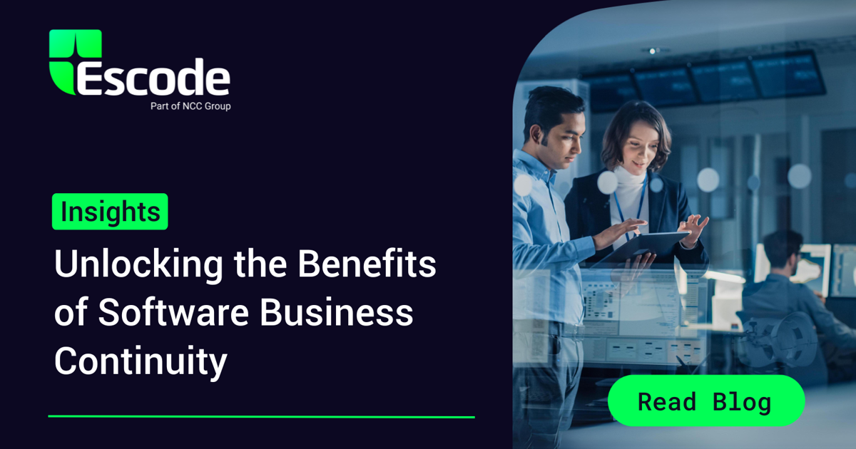 Unlocking the Benefits of Software Business Continuity - Escode