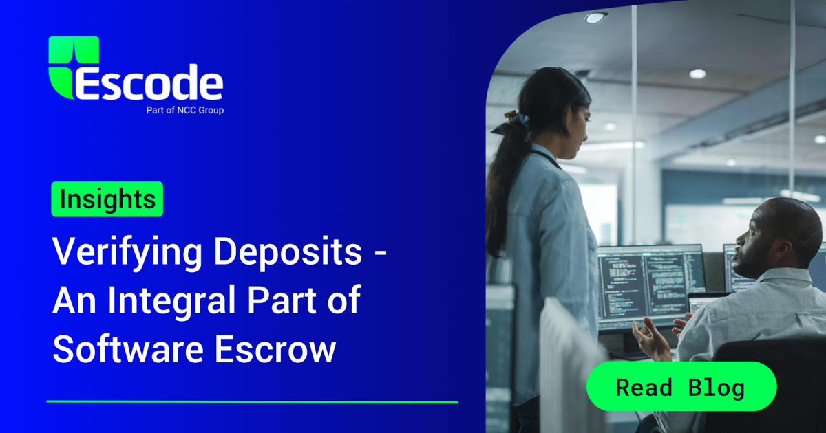 Verifying Deposits: An Integral Part of Software Escrow - Escode